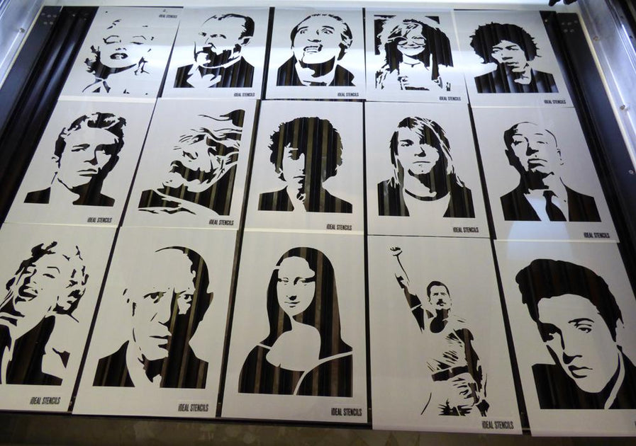 ICONIC FACE STENCILS | Famous Faces for Art Craft & Decor | Ideal ...