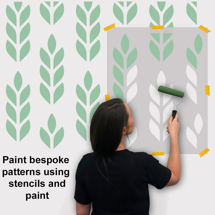 IN BLOOM Floral Pattern Stencil, Large Reusable Painting Stencil, Paint Bespoke Floral Wallpaper ...