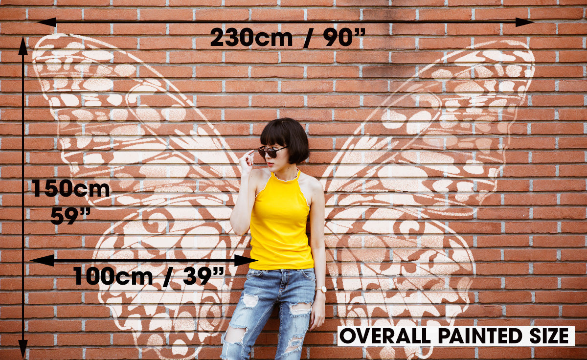 MASSIVE Wall Butterfly Mural STENCIL Set, Selfie Photo Wall Art, Paint ...