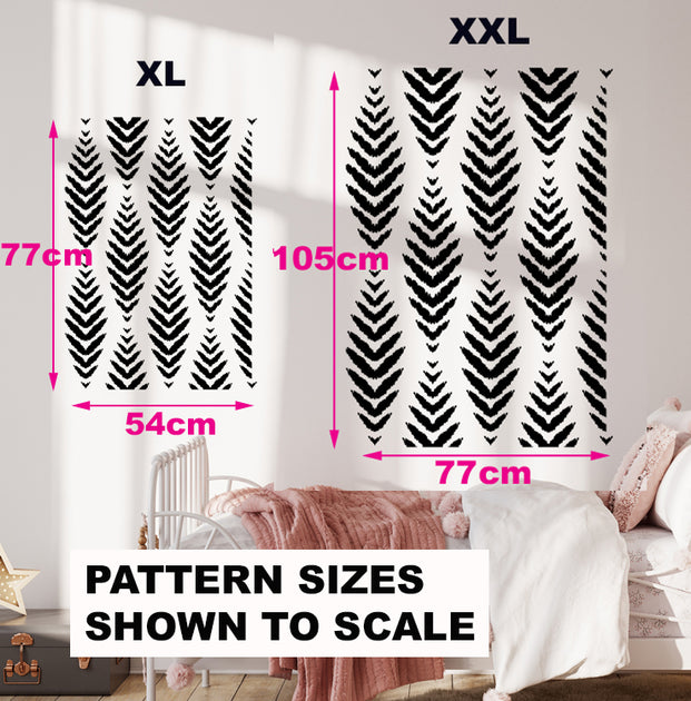 Boho Feathers Wall Decor Stencil, Paint Bespoke Wallpaper decoration ...