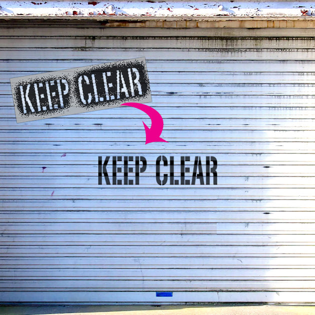KEEP CLEAR Reusable Stencil fpr Painting Floors, Walls, Warehouses, Car Parks, Roads and more ...