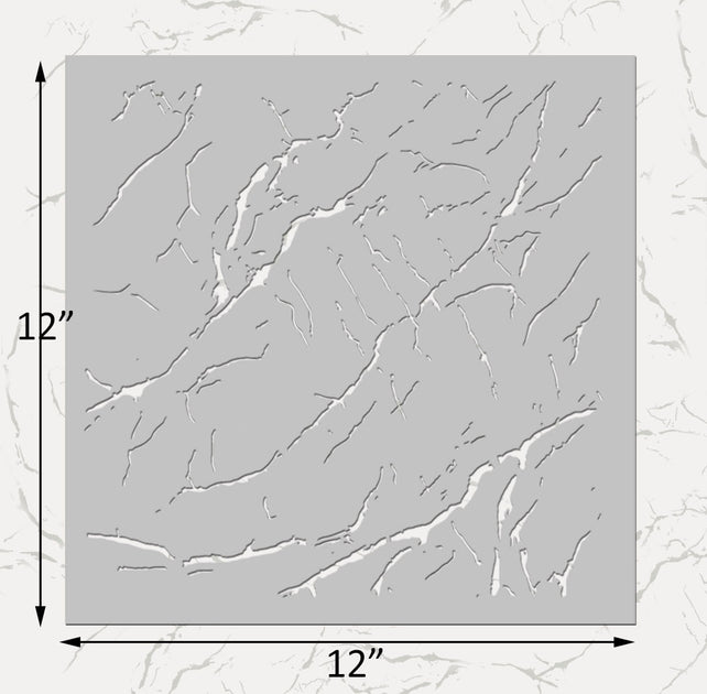 MARBLE VEINS Pattern Stencil, Faux Marble Texture Craft Stencil, 12x12 ...