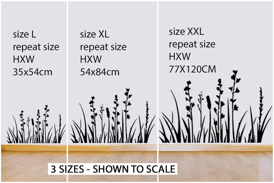 WILD GRASS Woodland Nursery & Kids Room Stencil - Wall Decor Painting ...