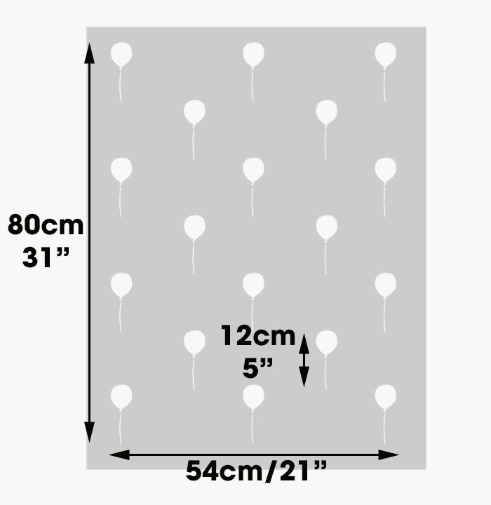 BALLOON WALL Pattern STENCIL, Paint Bespoke Wallpaper decoration using ...