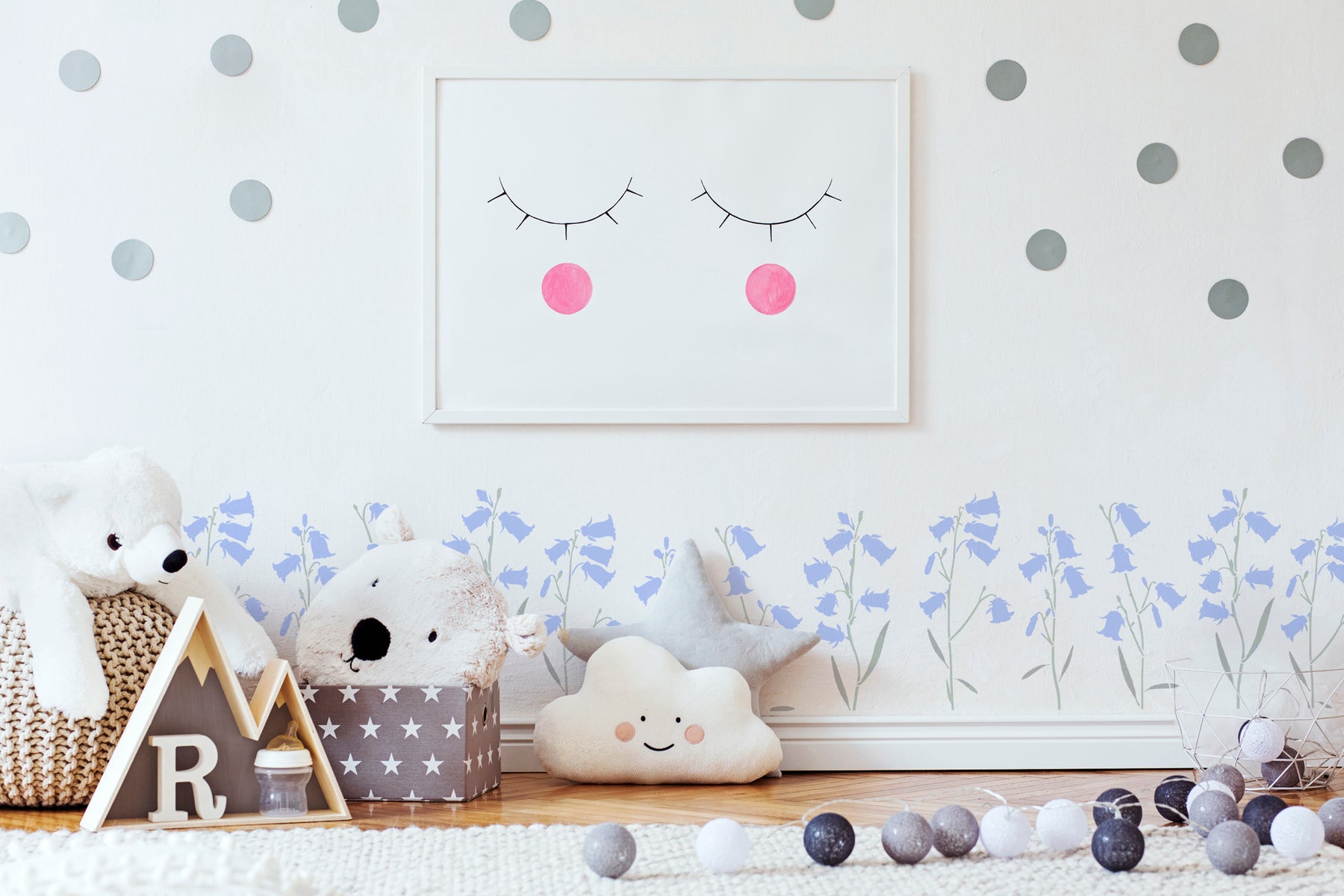 BLUEBELL WOODLAND Stencil, Nature WALL Decor Stencil, Nursery Stencil ...