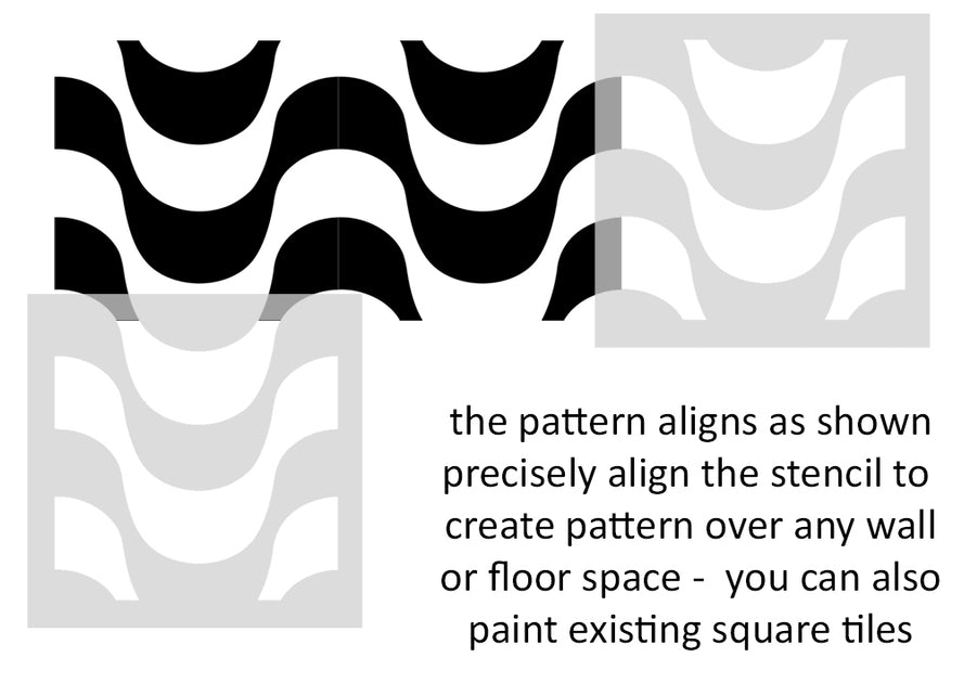 COPACABANA Sidewalk Tile Pattern Stencil – IdealStencils