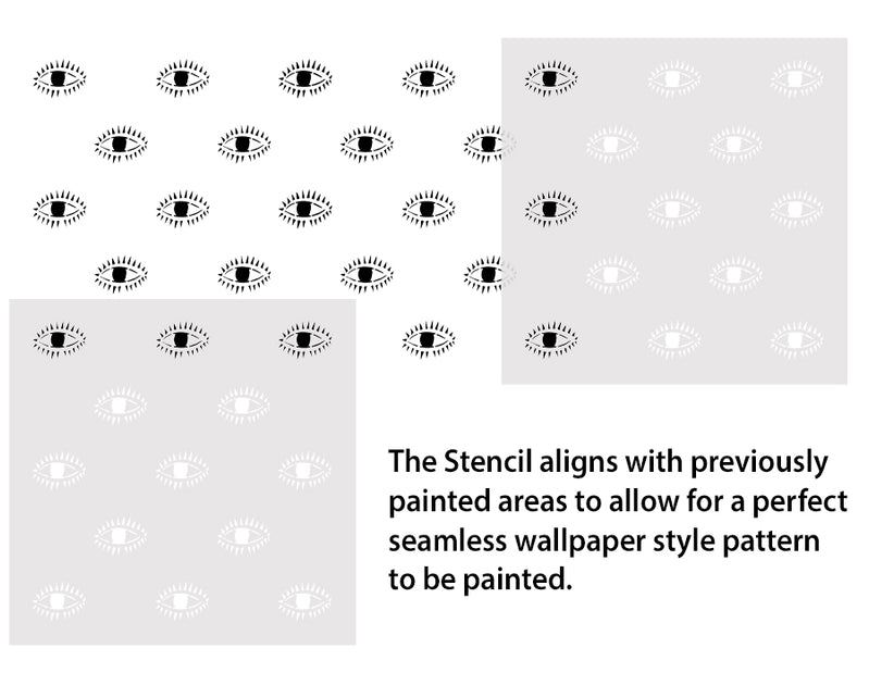 Eye Symbol Stencil Pattern, All Seeing Eye, Home Decor Large Painting ...
