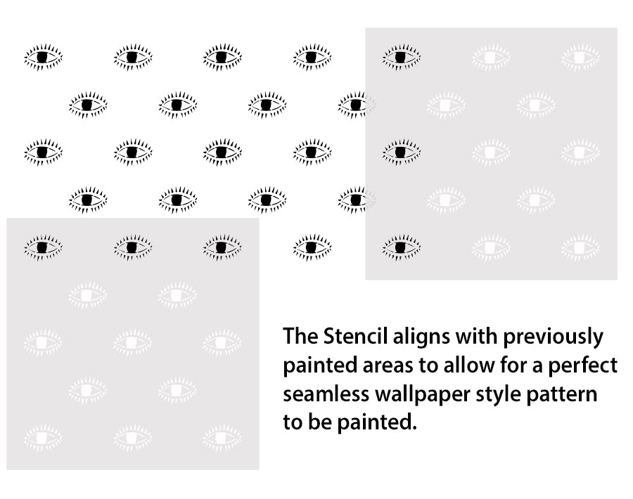 Eye Symbol Stencil Pattern, All Seeing Eye, Home Decor Large Painting ...