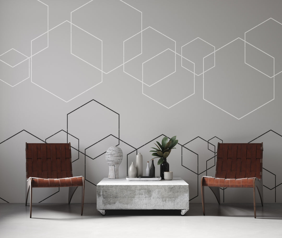 Hexagon Wall Design Paint DIY Metal Hexagon Wall Art Houseful Of