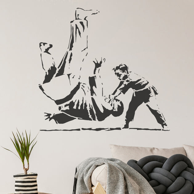 Banksy Judo Child Stencil – IdealStencils