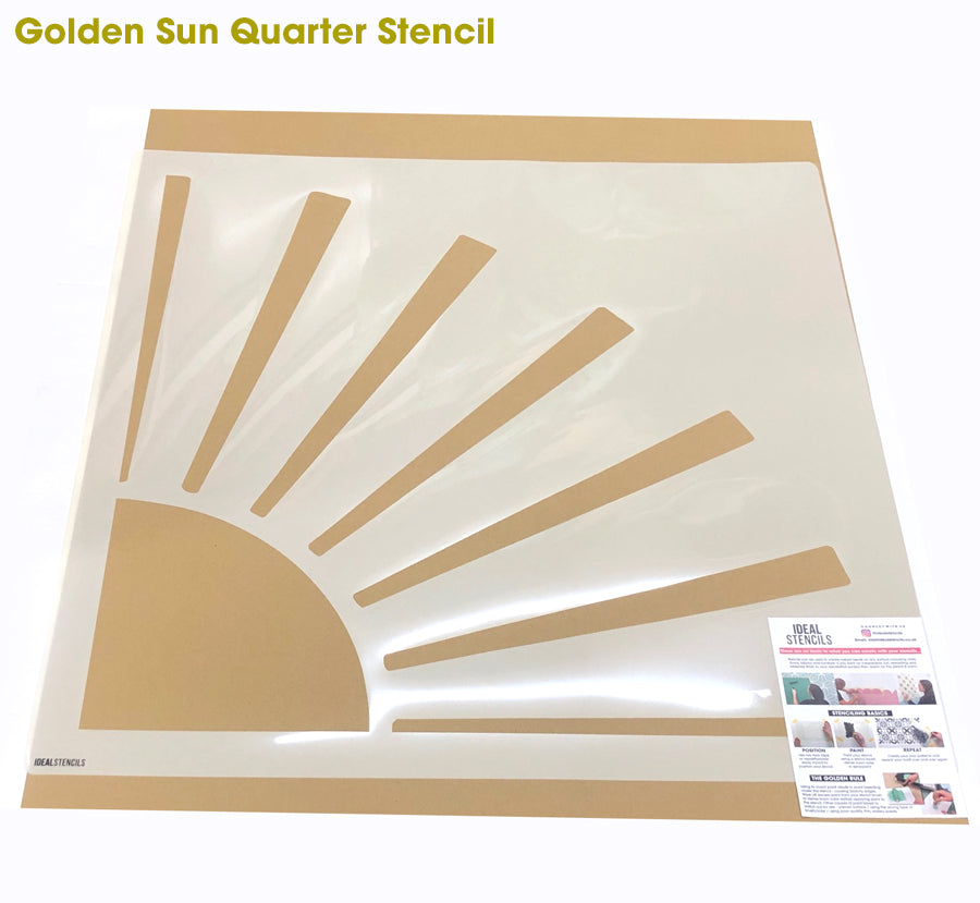 HUGE Golden Sun BOHO Nursery Stencil, Add LARGE Sunshine Motif to Baby ...