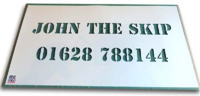 Custom Skip Stencils | Skip painting | name & contact details ...