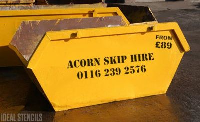 Custom Skip Stencils | Skip painting | name & contact details ...