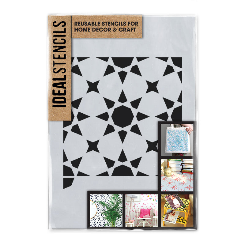 Bali Ikat wall pattern stencil - Home Decor | Ideal Stencils ...