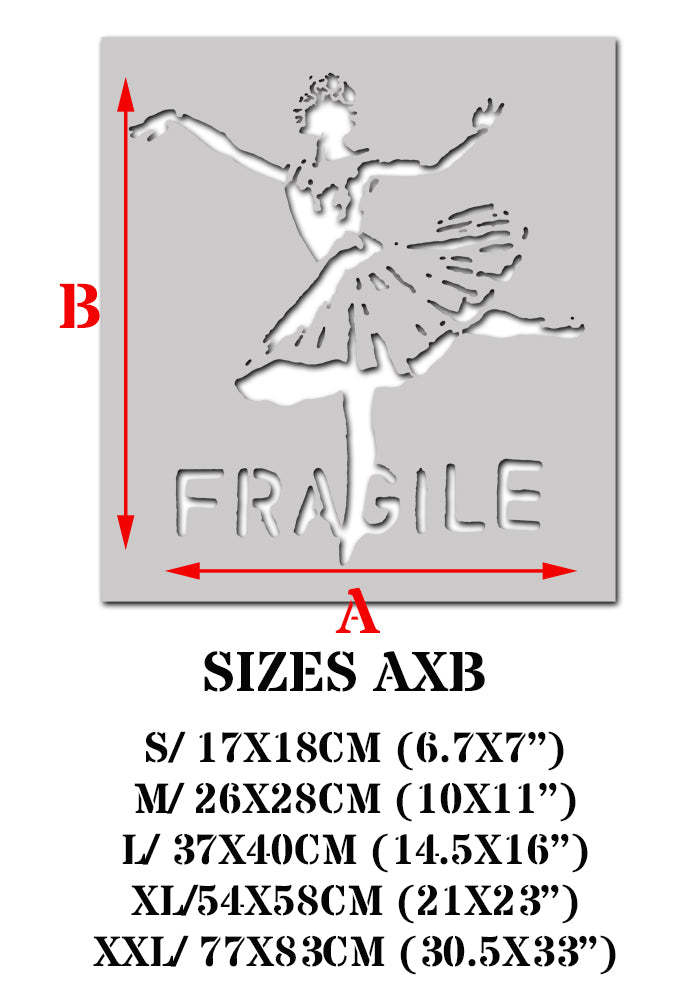 Banksy Ballerina Fragile Stencil – IdealStencils