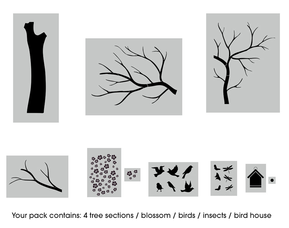 tree branches stencil