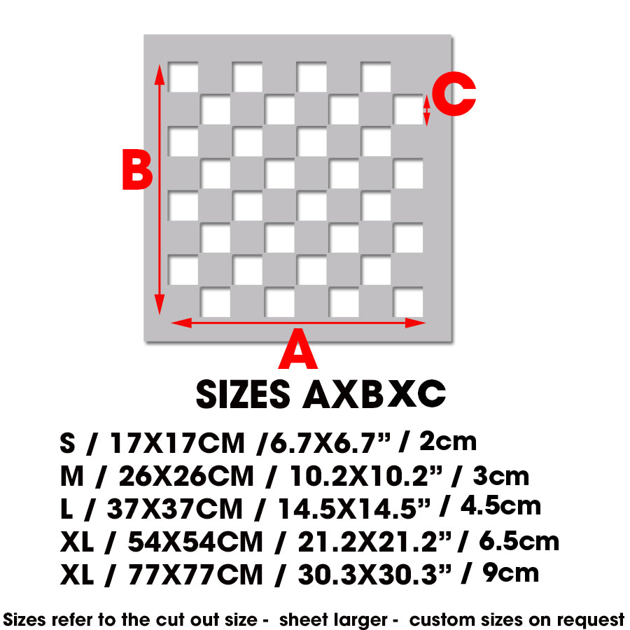 CHESS BOARD STENCIL, Checkered Pattern Stencil – IdealStencils