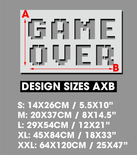 GAME OVER Retro Video Game Decor Stencil – IdealStencils