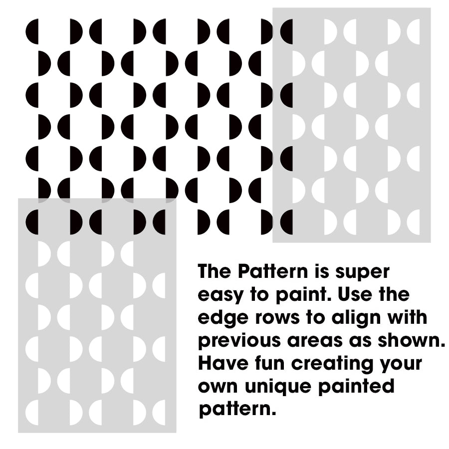 IMAGINE Abstract Semi Circles Pattern Stencil – IdealStencils