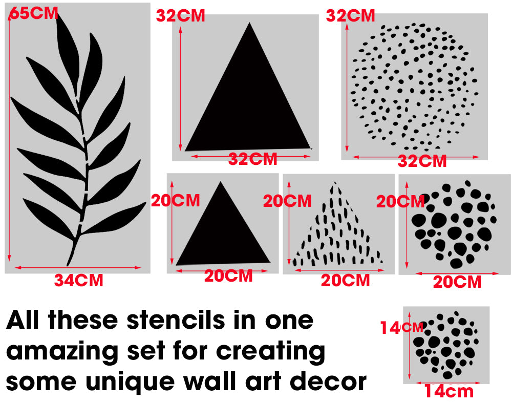 MODERNIA Abstract Shapes Wall Stencil Kit – IdealStencils