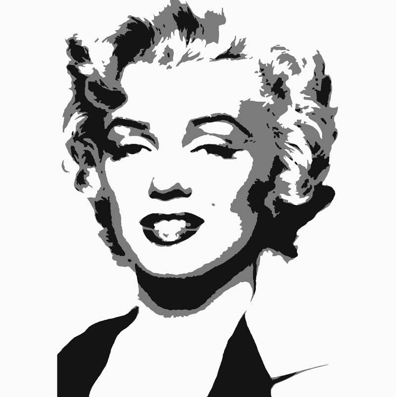 Easy Marilyn Monroe Stencil Andy Warhol, Marilyn Monroe (Marilyn),