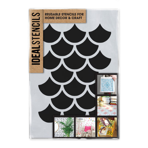 Mermaid Scales Pattern Stencil | Craft & Painting | Ideal Stencils ...