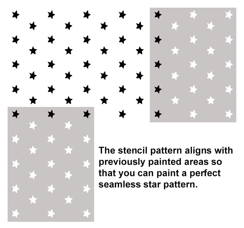 NOVA Star Pattern Wall Decor Stencil- Nursery, KIds Room Wall Decor ...