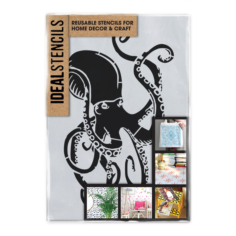 Octopus Stencil Designs Octopus Stencil, Reusable Octopus Stencil