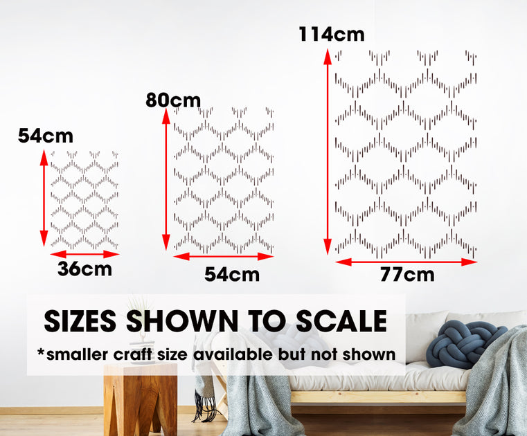 PULSE Wall Decor Stencil, Diamond Abstract Pattern – IdealStencils