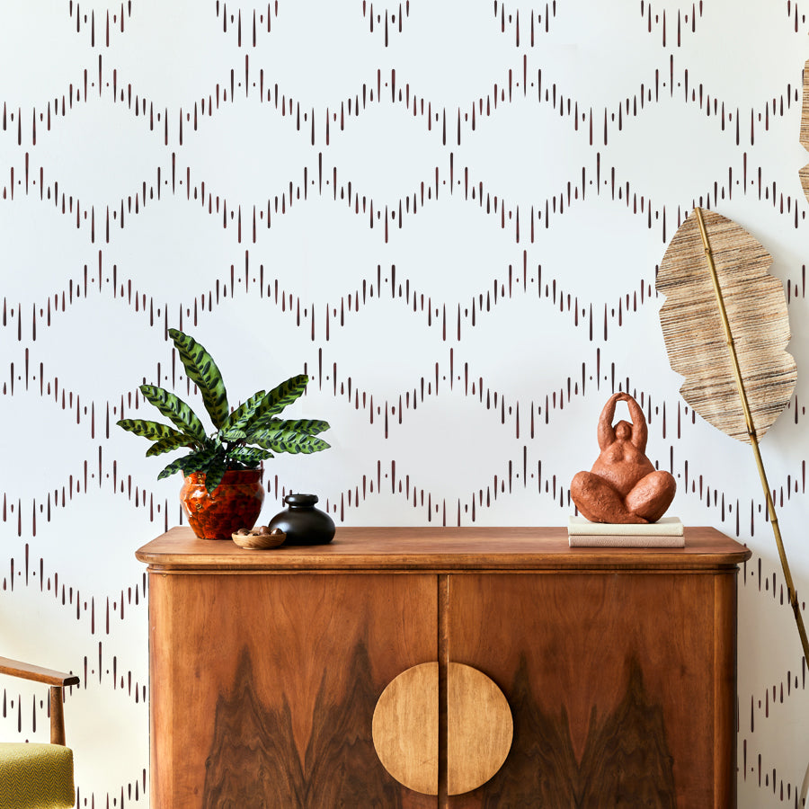 PULSE Wall Decor Stencil, Diamond Abstract Pattern – IdealStencils