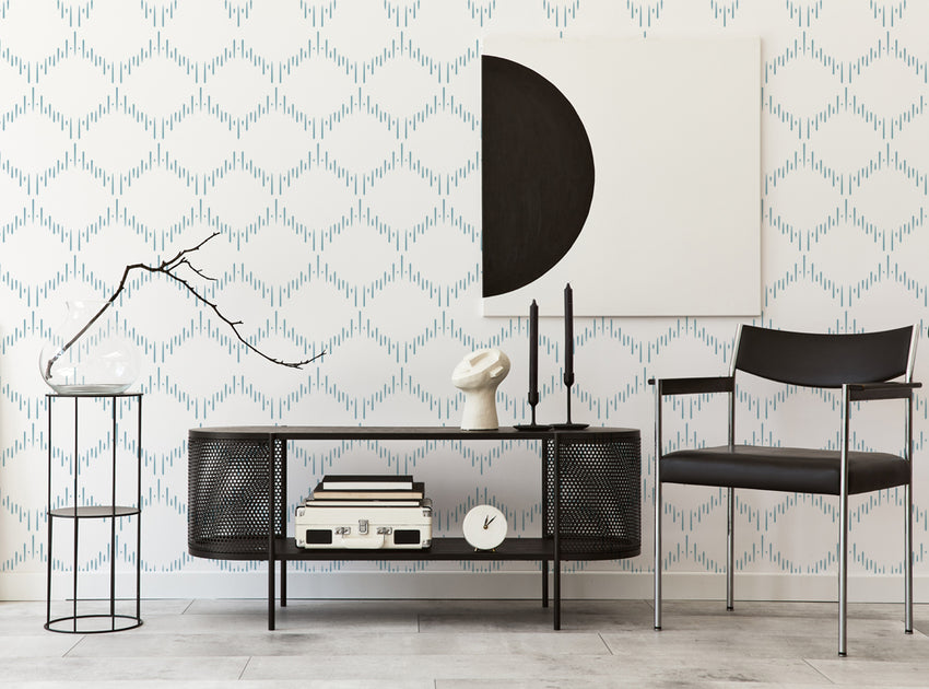 PULSE Wall Decor Stencil, Diamond Abstract Pattern – IdealStencils