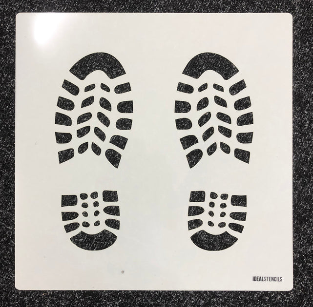 Boot print / Footprint / Shoe print - Reusable Painting Stencil ...