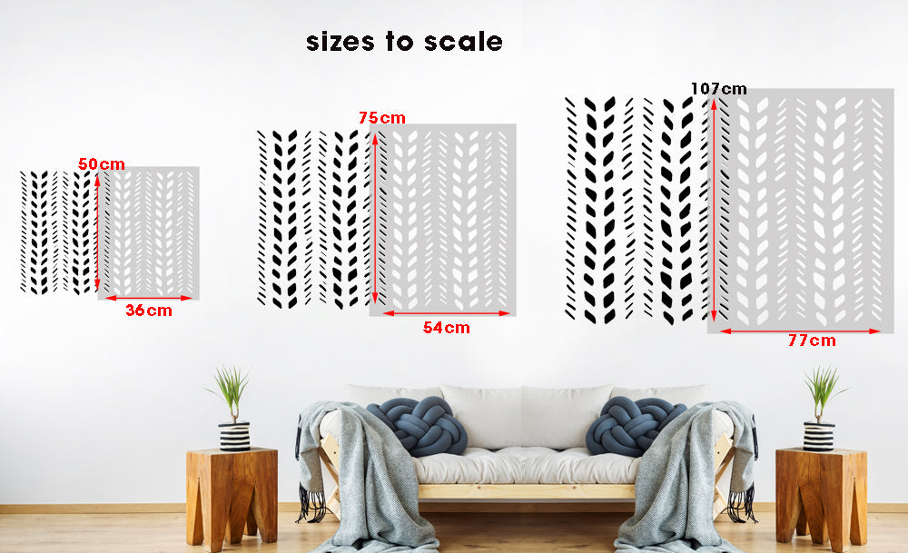 SKETCH Herringbone STENCIL - Wall Decor Pattern Stencil – IdealStencils