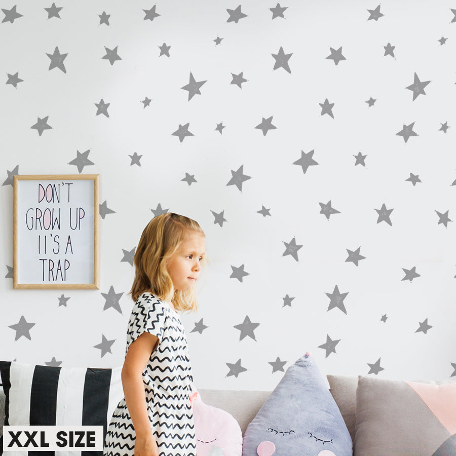 STELLA Star Pattern Wall Decor Stencil- Nursery, KIds Room Wall Decor ...