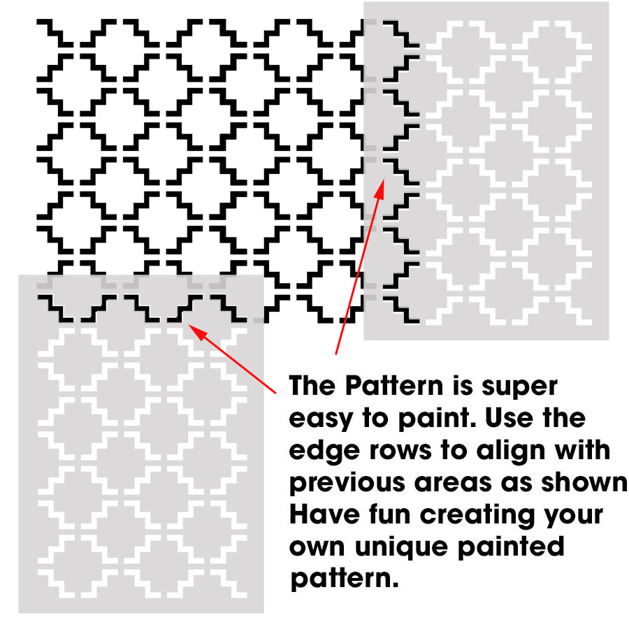 STRUCTURE Geometric Moroccan Pattern Stencil - Home Wall Decor – IdealStencils