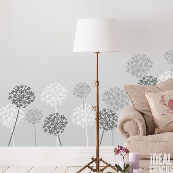 Allium Flower Stencil - Home wall decor | Ideal Stencils – IdealStencils