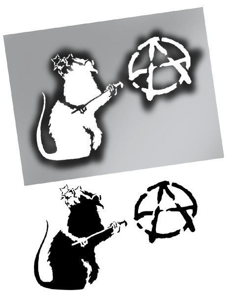 Banksy Anarchy Rat Stencil | Ideal Stencils – IdealStencils