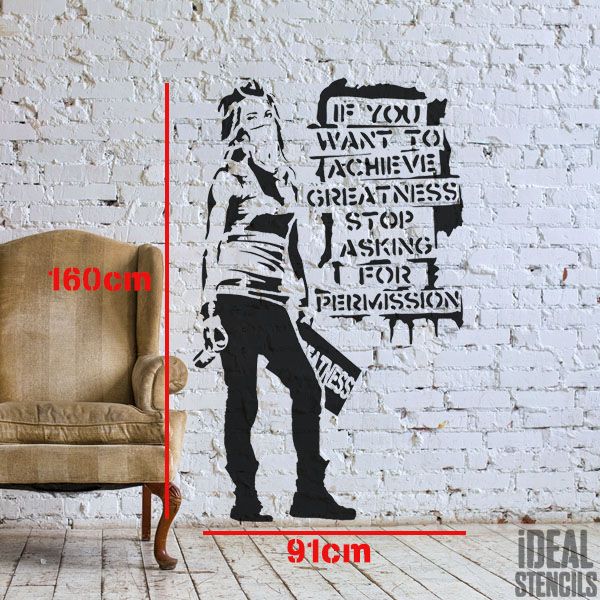 Banksy Life Size Sweeping Maid Stencil | Paint your own Banksy Artwork ...