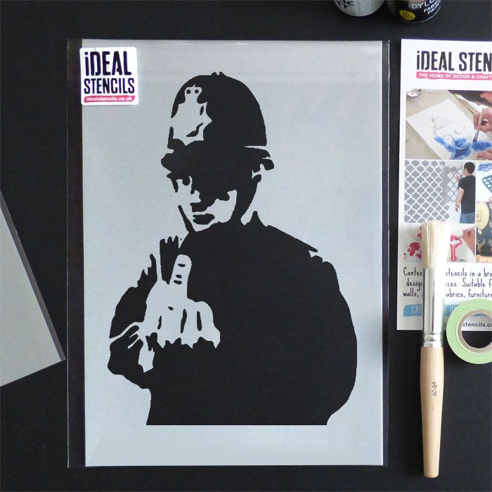 Banksy Rude Cop Stencil - Ideal Stencils – IdealStencils