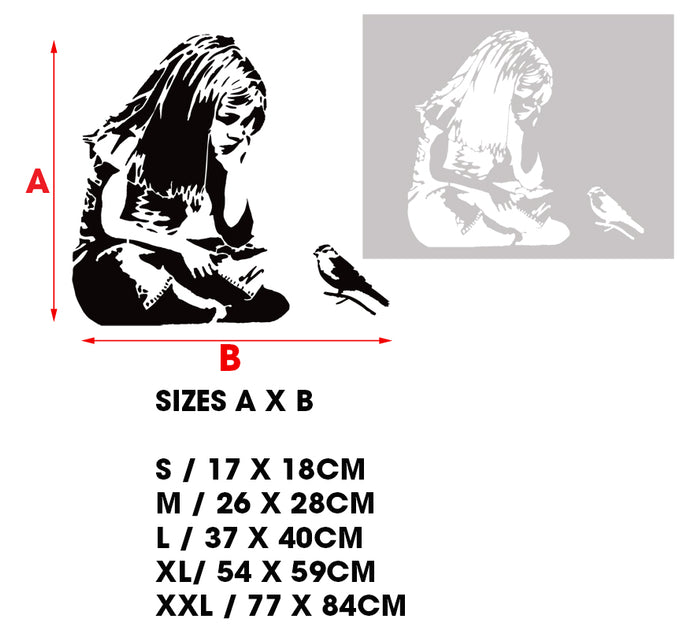 Banksy Girl Bluebird Stencil – IdealStencils