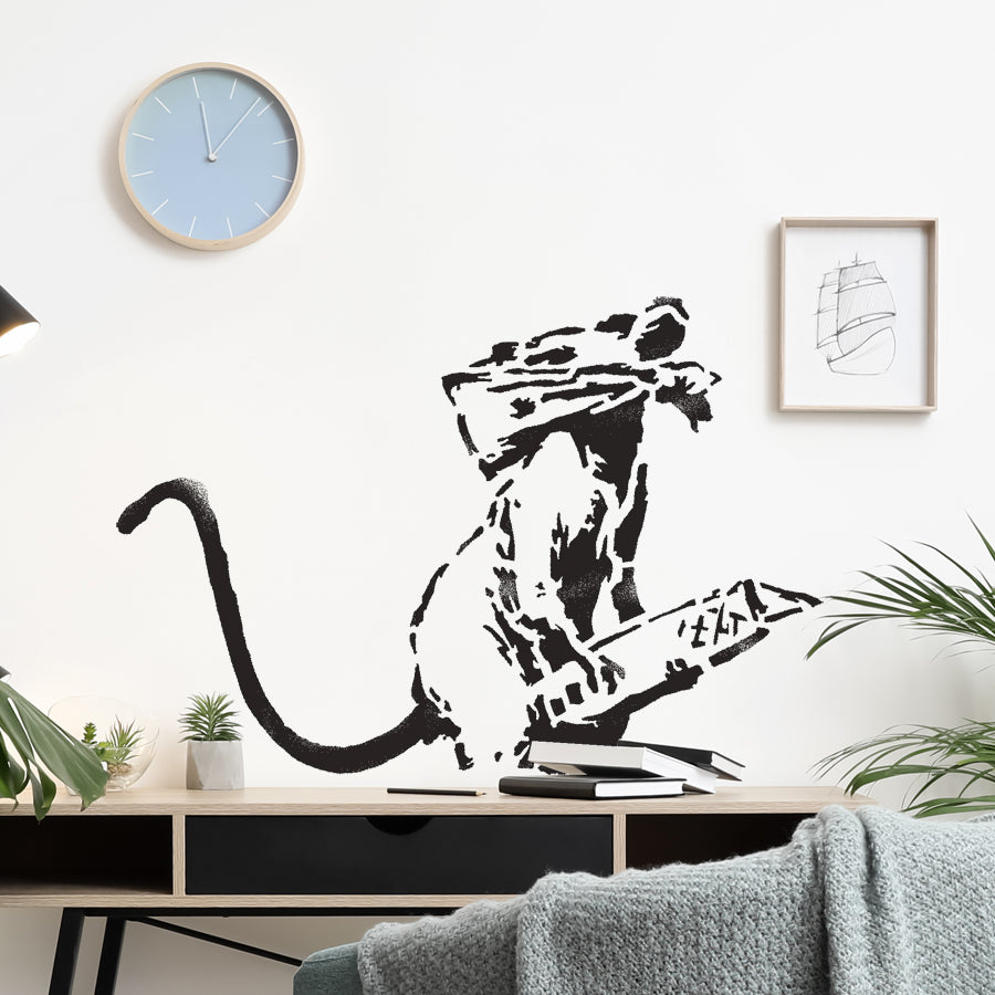 Banksy Rat with Knife Stencil - Graffiti Wall Art Painting Stencil ...