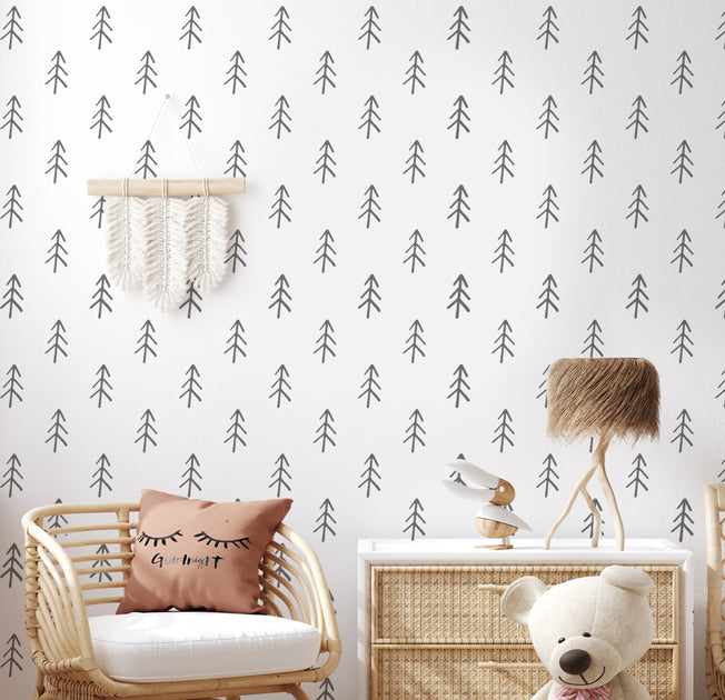BERGIN Scandinavian Tree Pattern Stencil – IdealStencils