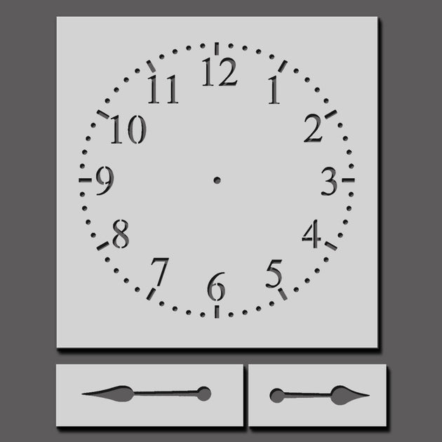 Clock Face Stencil, 1-12 NUMBERS, Painting Stencil – IdealStencils