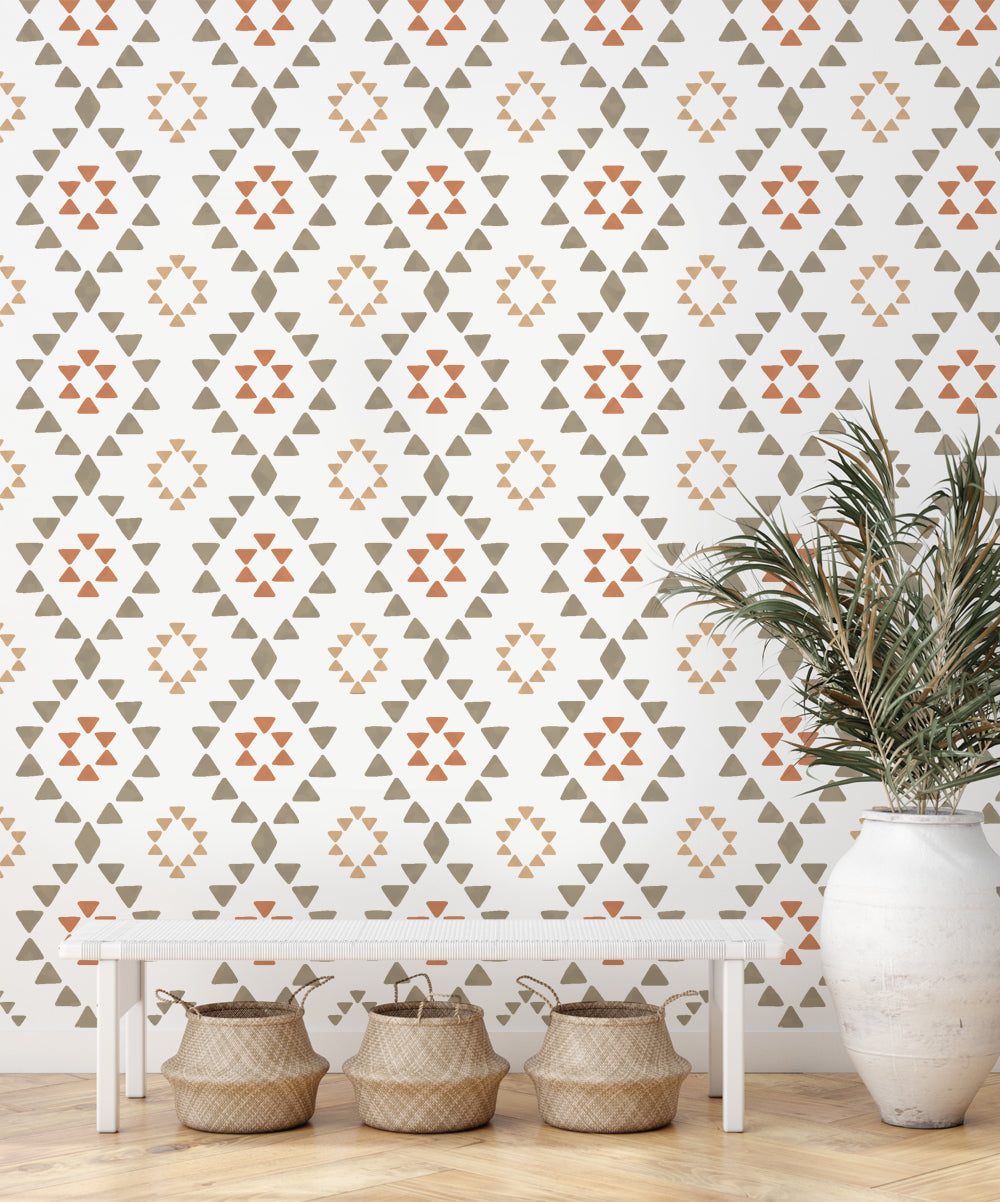 COBA - Mexican Style Wall Pattern Stencil, Aztec, Boho Style Painting ...