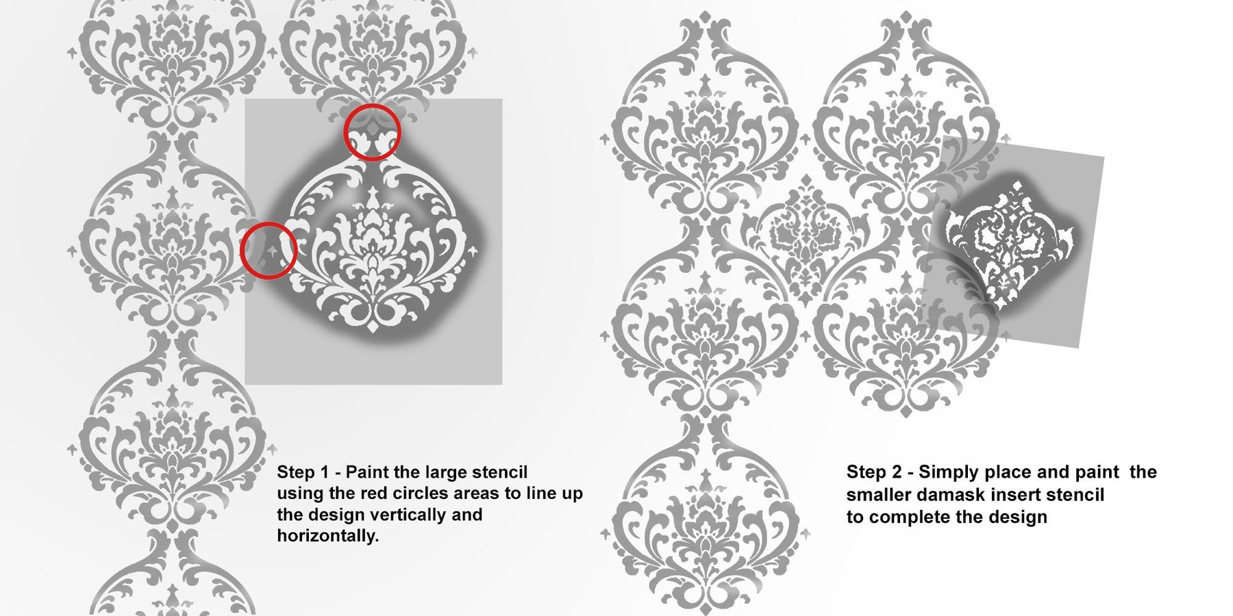Damask Pattern Stencil | Painting Stencils | Ideal Stencils – IdealStencils