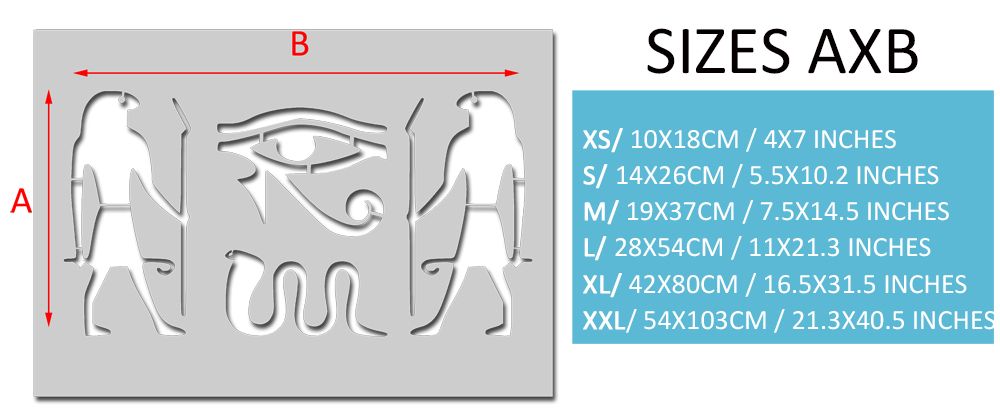 Egyptian hieroglyphics Stencil - Ideal Stencils – IdealStencils