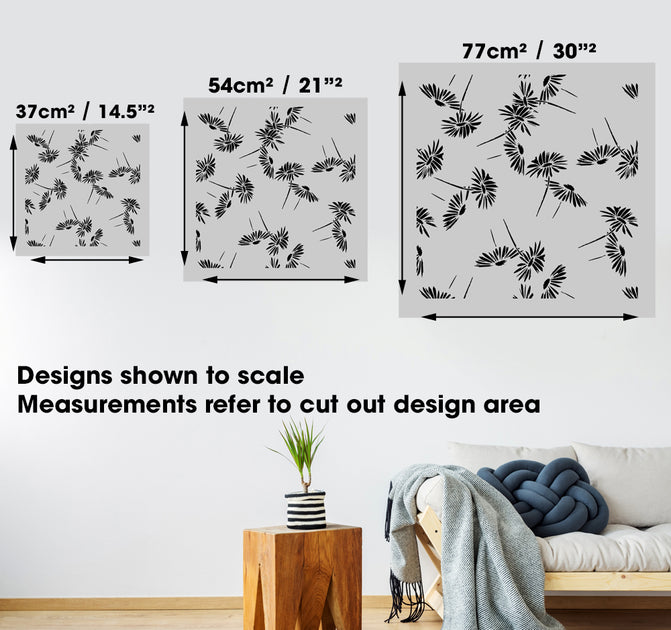 Falling Flower Pattern STENCIL, Nursery Floral Wall Painting Stencil ...