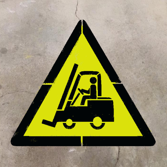 FORKLIFT TRUCK, WARNING, FLOOR PAINTING STENCIL – IdealStencils
