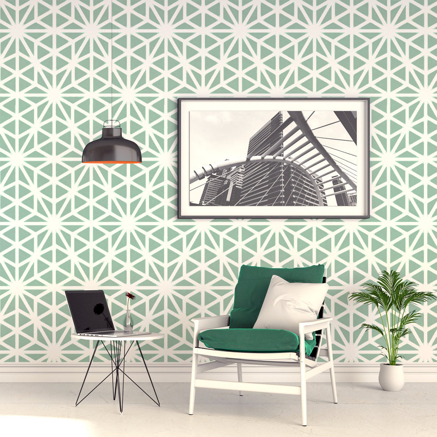 GEO-STAR STENCIL, Geometric Abstract Wall Decor – IdealStencils