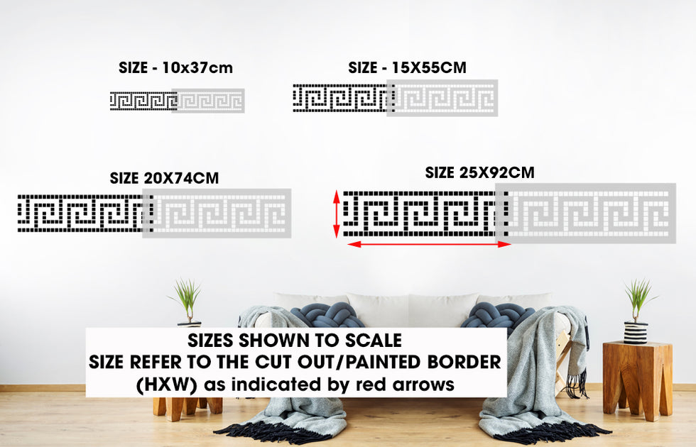 MOSAIC Greek Key Wall Border Pattern Stencil – IdealStencils